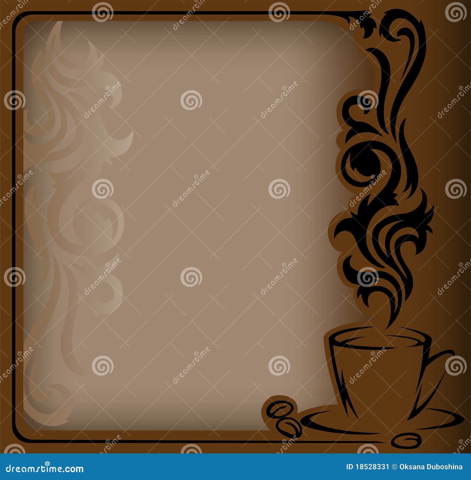 Antique coffee Frame stock vector. Illustration of elegant - 18528331