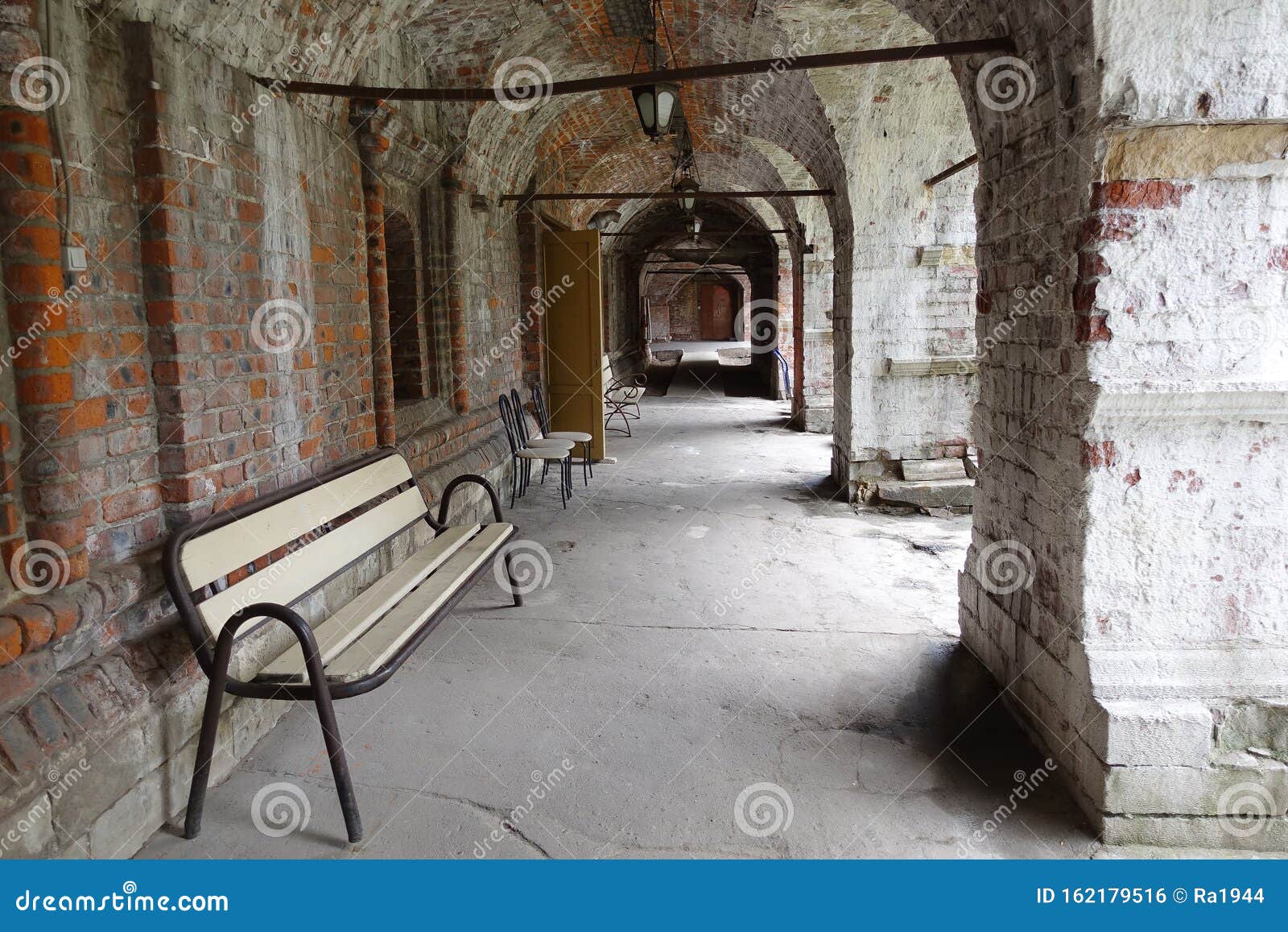 Antique Collapsing Interior With Arches And Arches Royalty-Free Stock ...