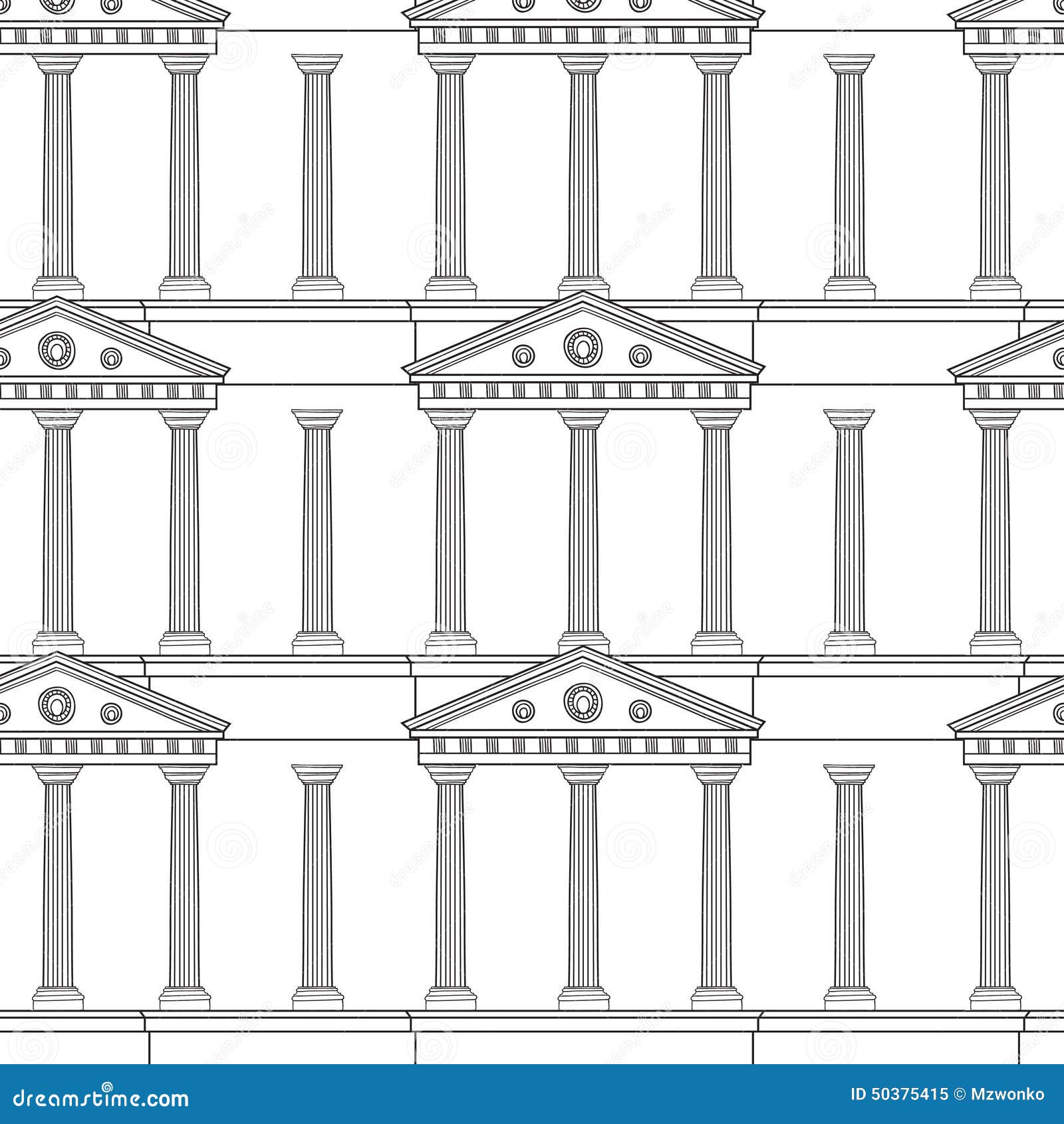 Background With Doric Column Cartoon Vector | CartoonDealer.com #34374089