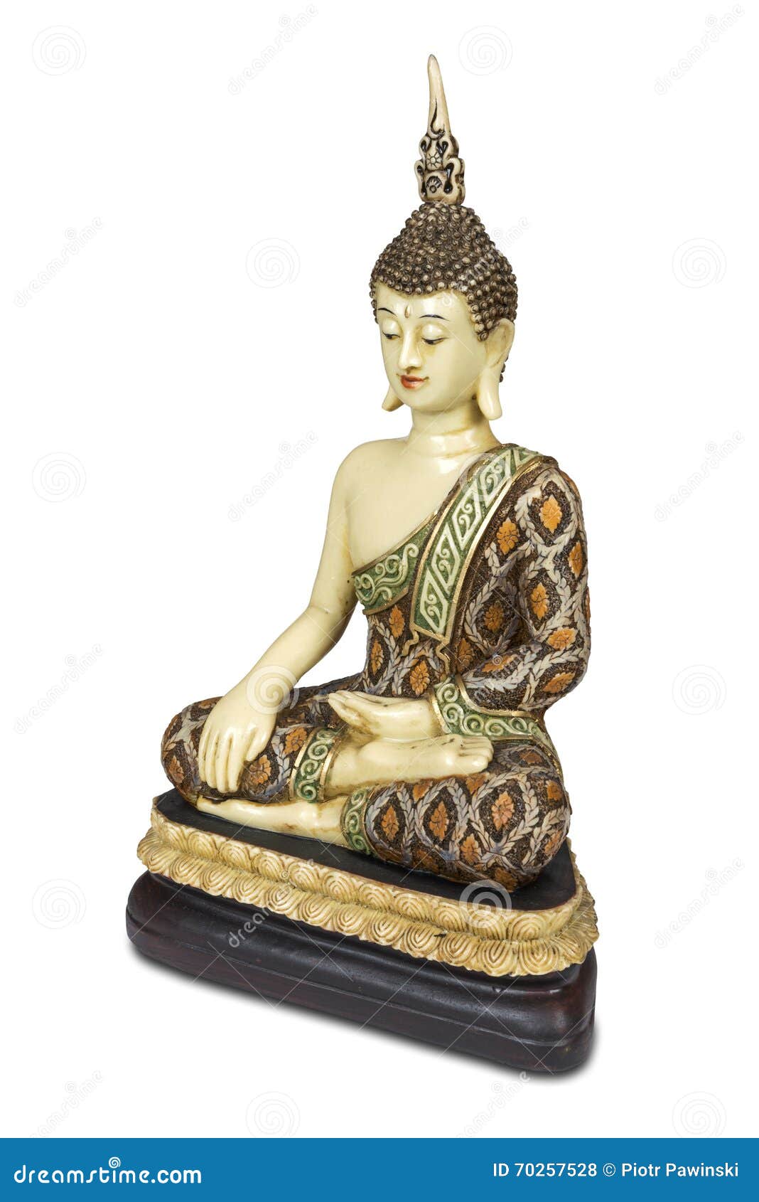 Antique colorful Buddha stock photo. Image of east, buddhism - 70257528