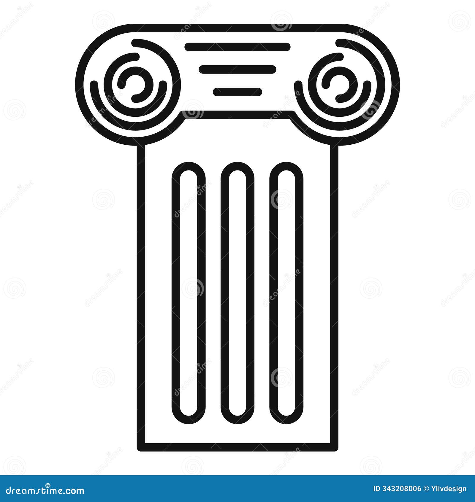 Antique Column Icon Representing History, Architecture, and Classical ...