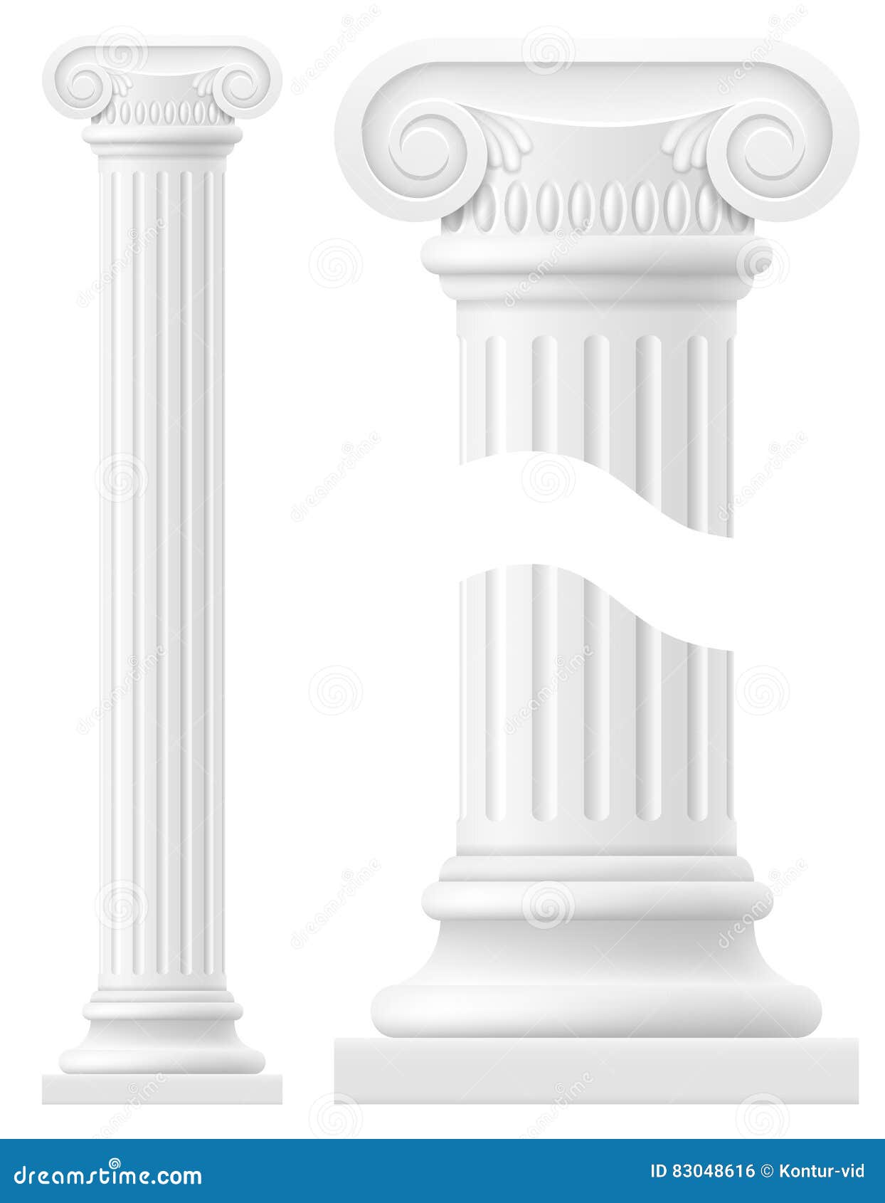 Antique Column Stock Vector Illustration Stock Vector - Illustration of ...