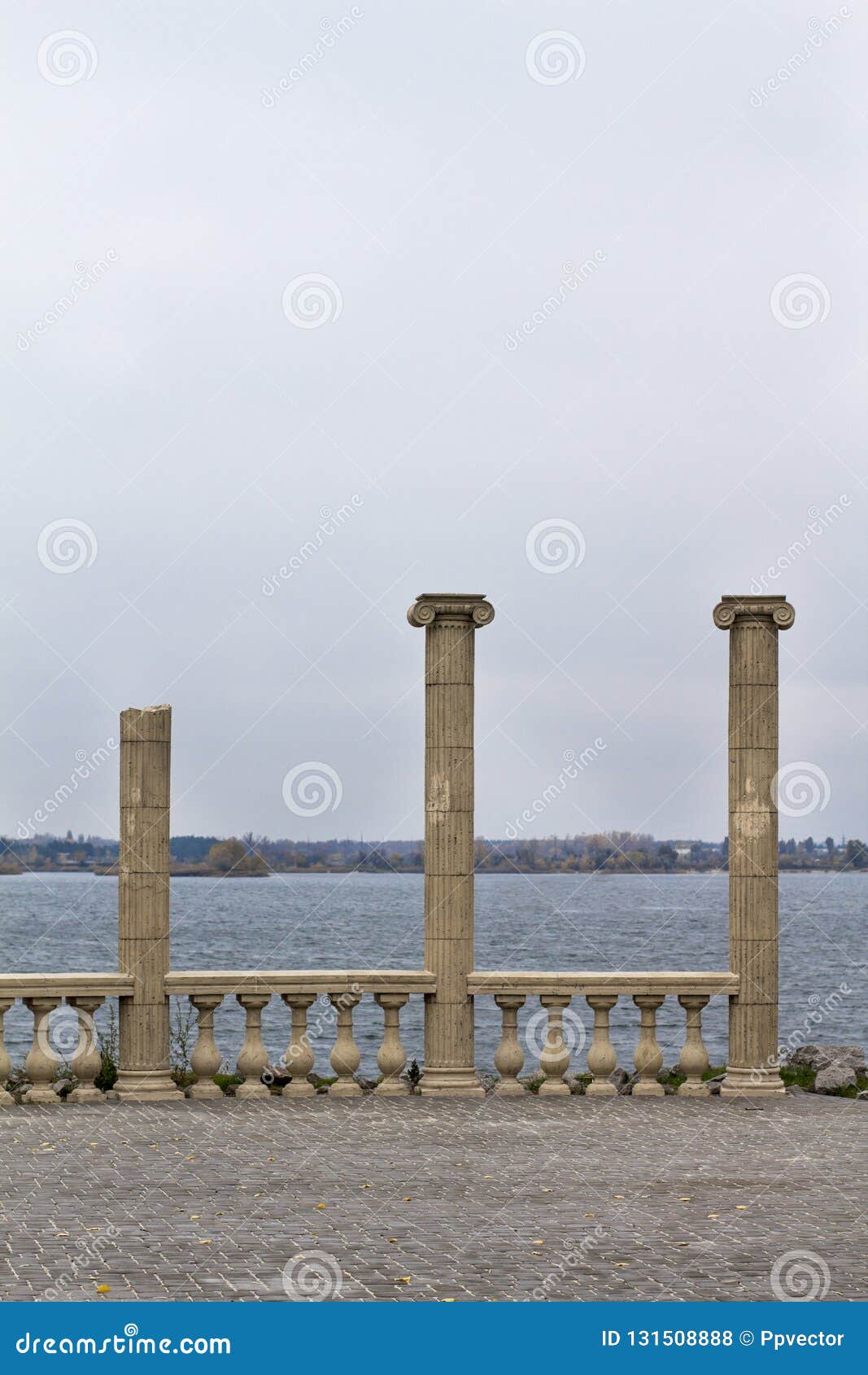 Antique columns stock photo. Image of place, island - 131508888