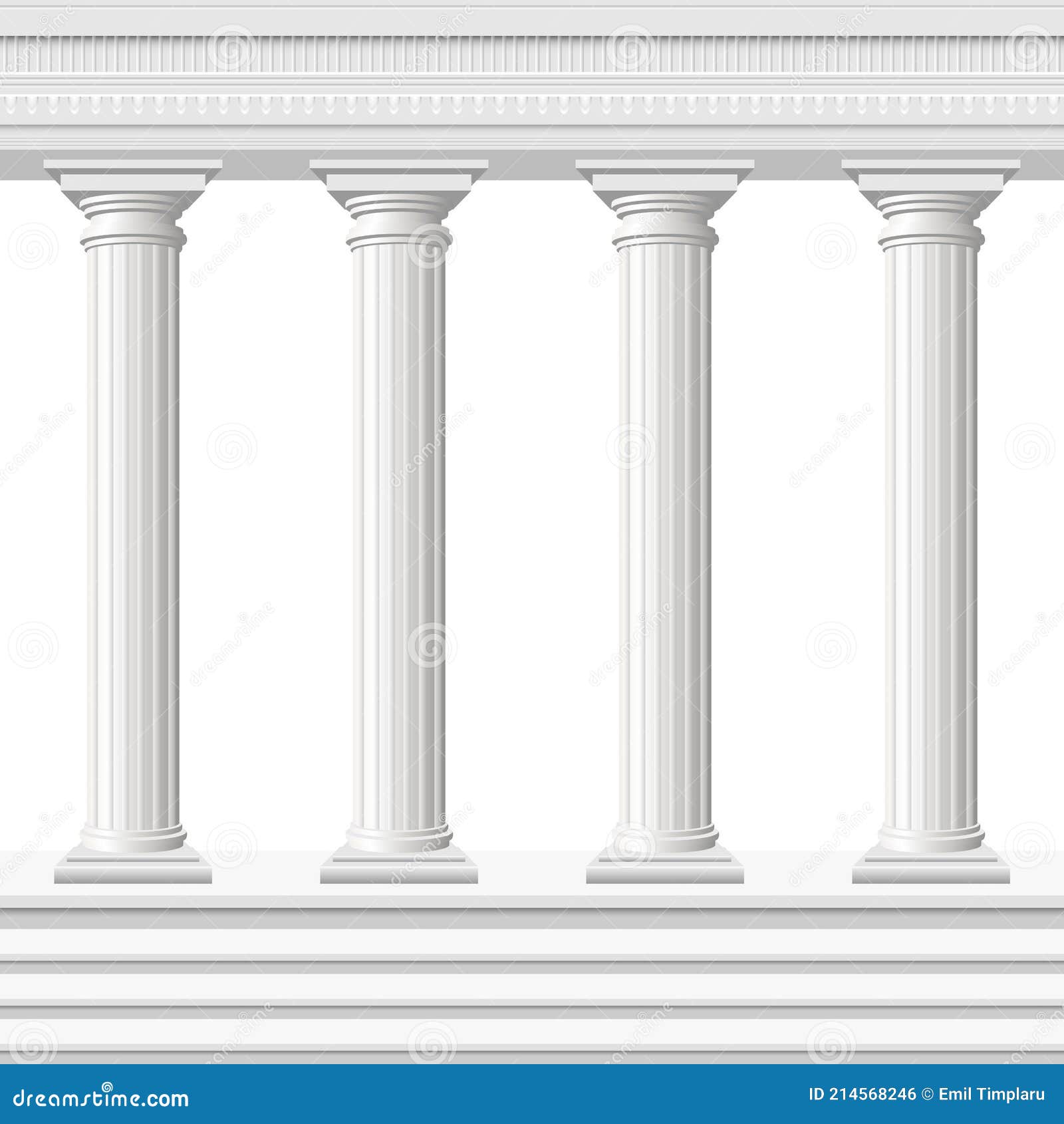 Antique Columns Vector Design Illustration Stock Vector - Illustration ...