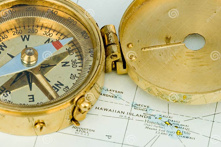 Antique Compass stock photo. Image of compass, hawaii - 2801034