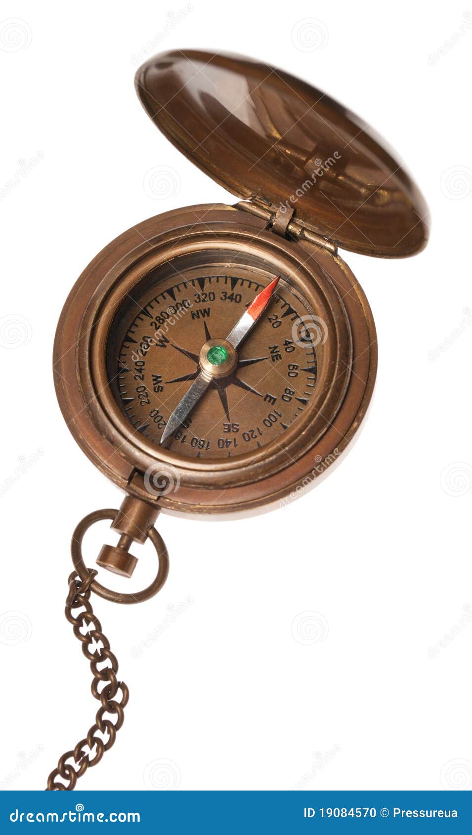 Antique Compass Isolated stock photo. Image of north - 19084570