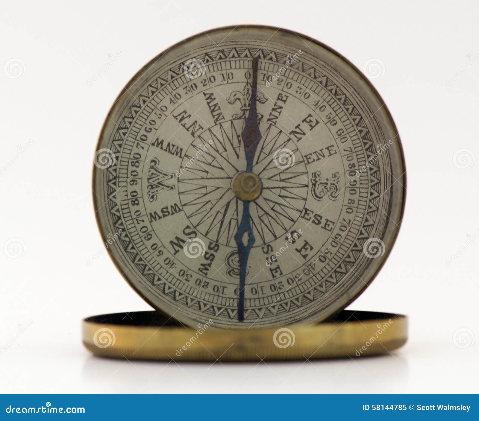 Antique Compass stock image. Image of north, antique - 58144785