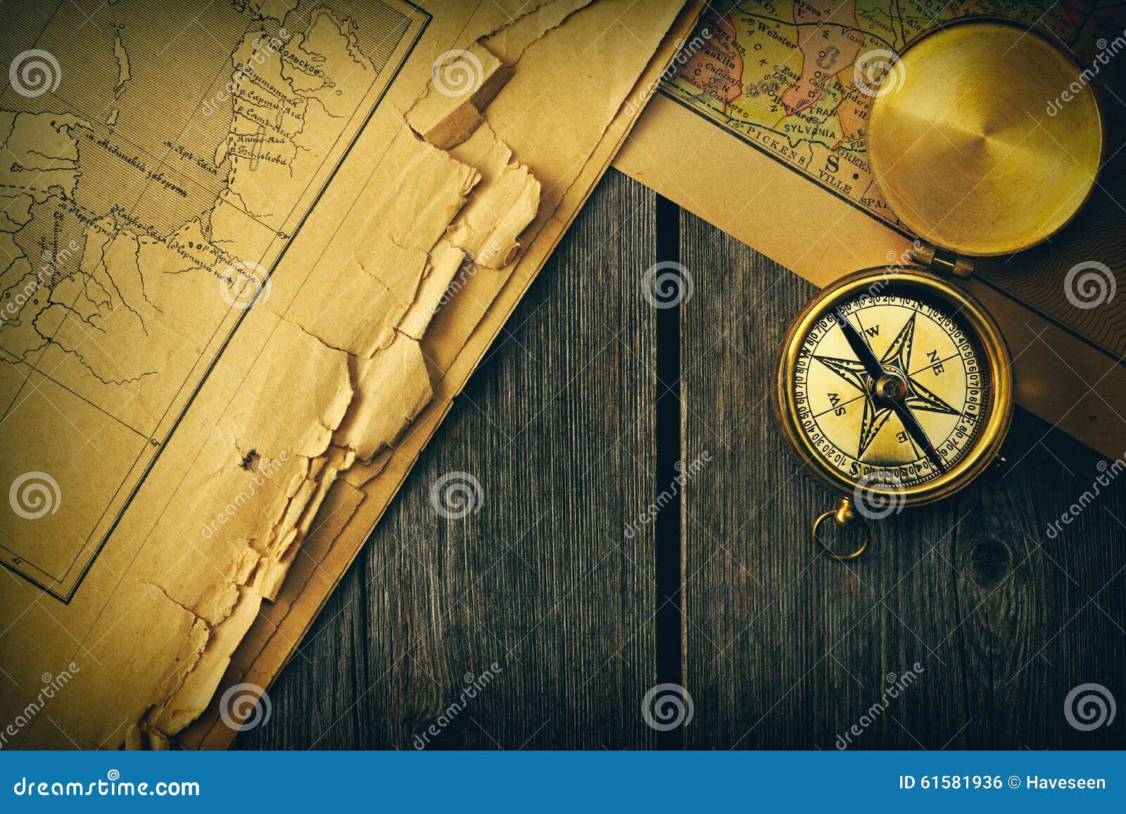 Compass Over The Map Stock Image | CartoonDealer.com #14876977