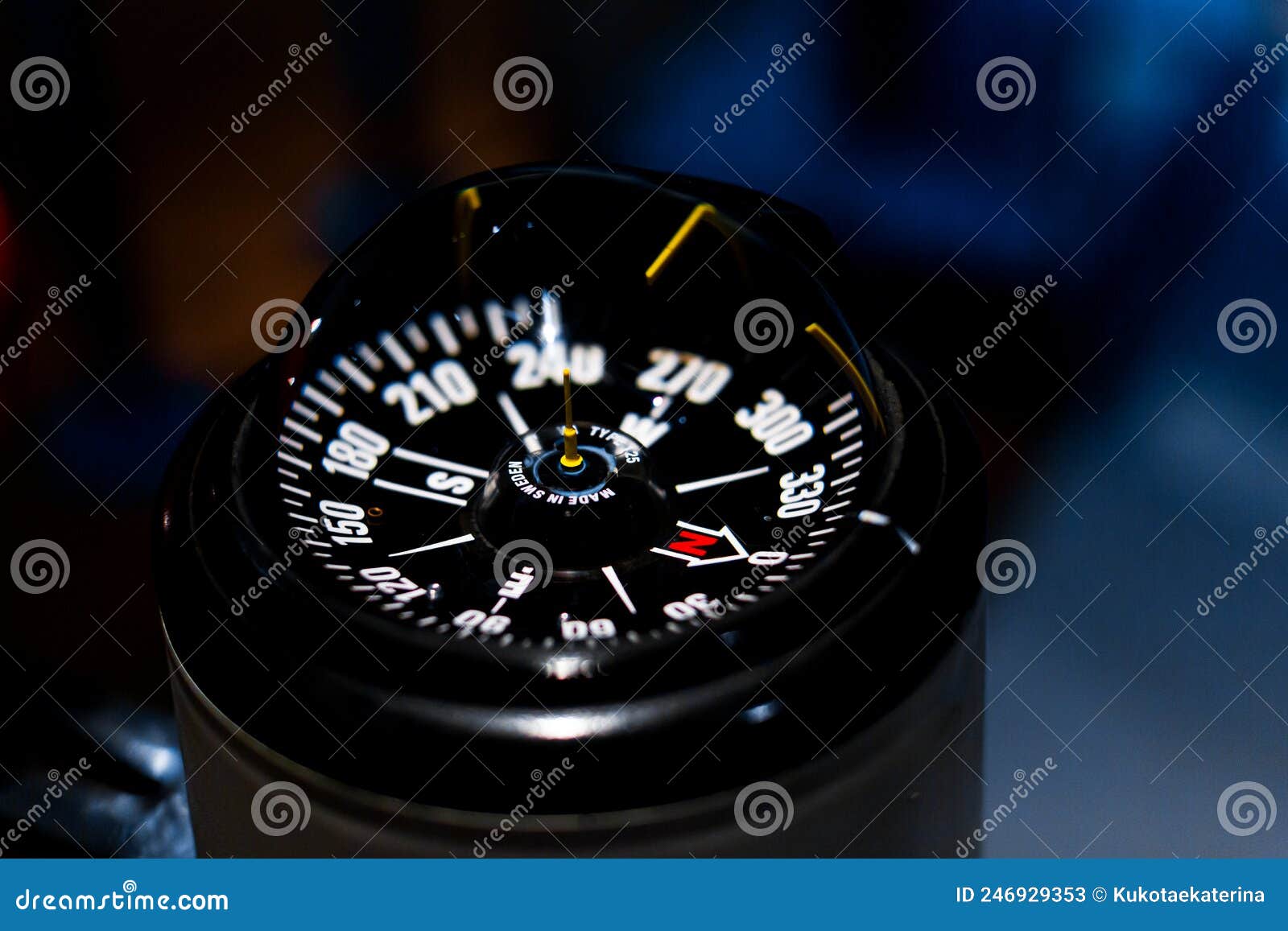 Antique Compass for Ship Navigation Close Up Stock Image - Image of ...