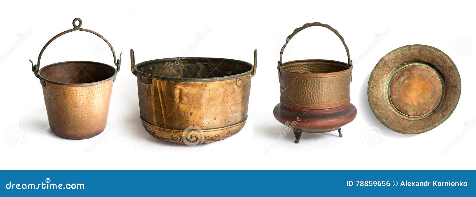 Antique copper utensils stock photo. Image of prepare - 78859656
