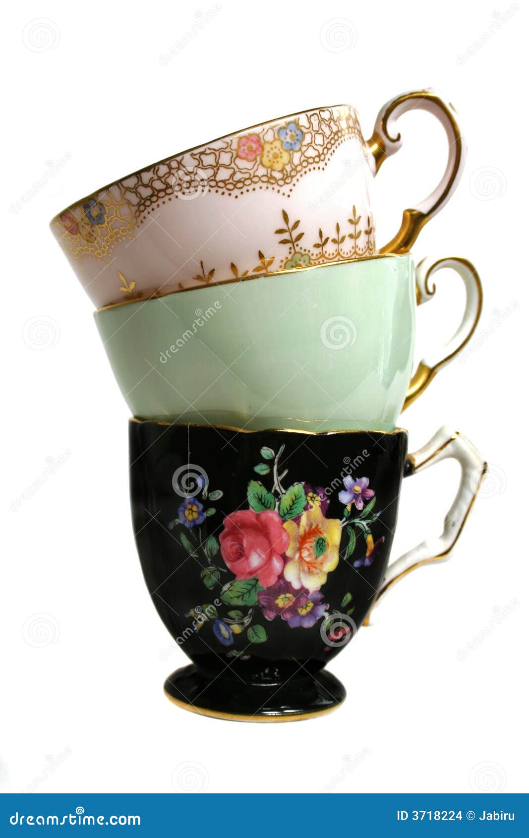 Antique Cups Stack stock photo. Image of colorful, cups - 3718224