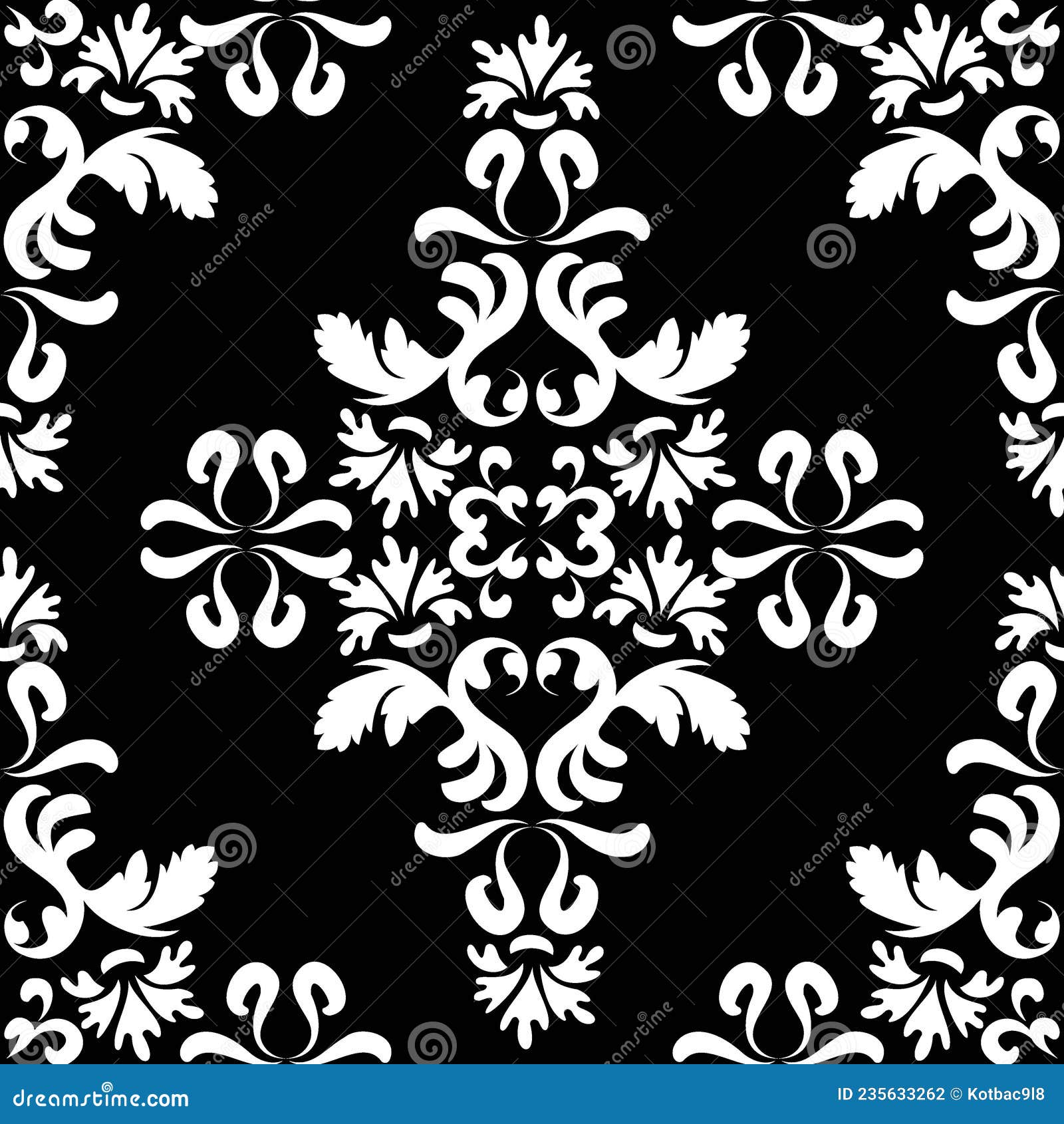 Damascus Pattern Coloring Page Stock Illustration | CartoonDealer.com ...