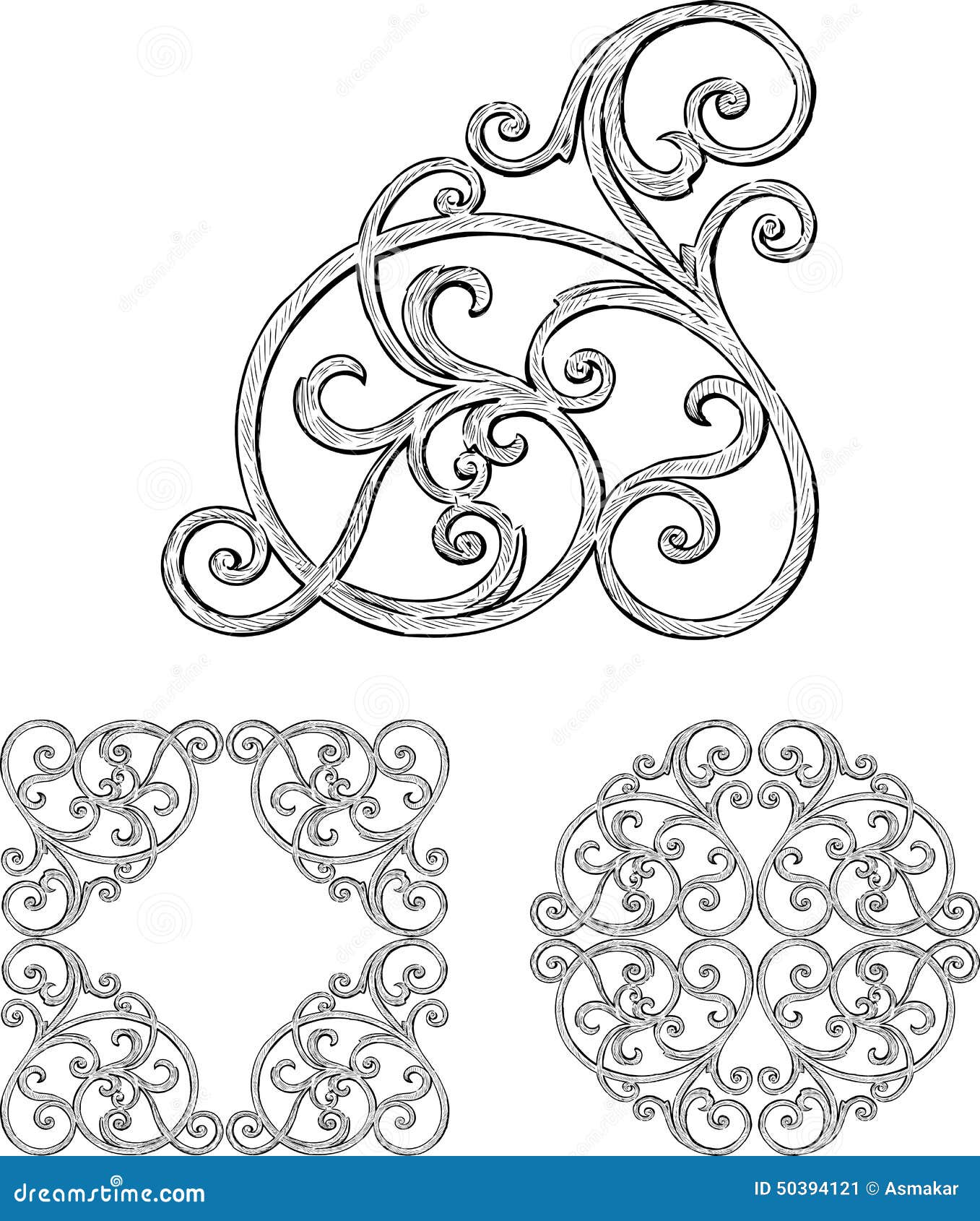 Antique decorative element stock vector. Illustration of element - 50394121