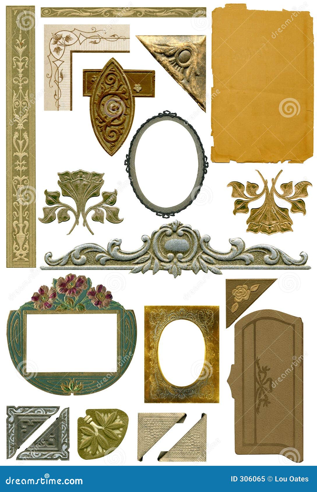 Antique design elements 3 stock image. Image of collage - 306065