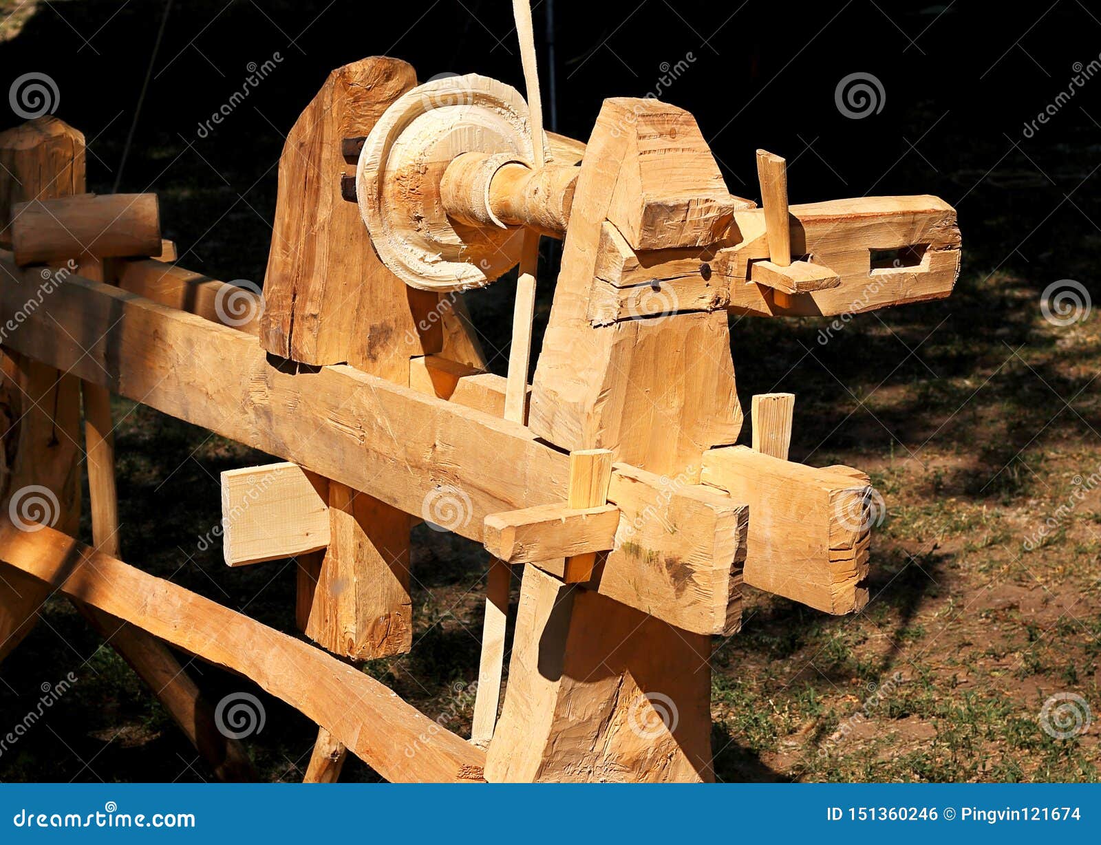 Vintage wooden machine stock photo. Image of retro, colors - 151360246