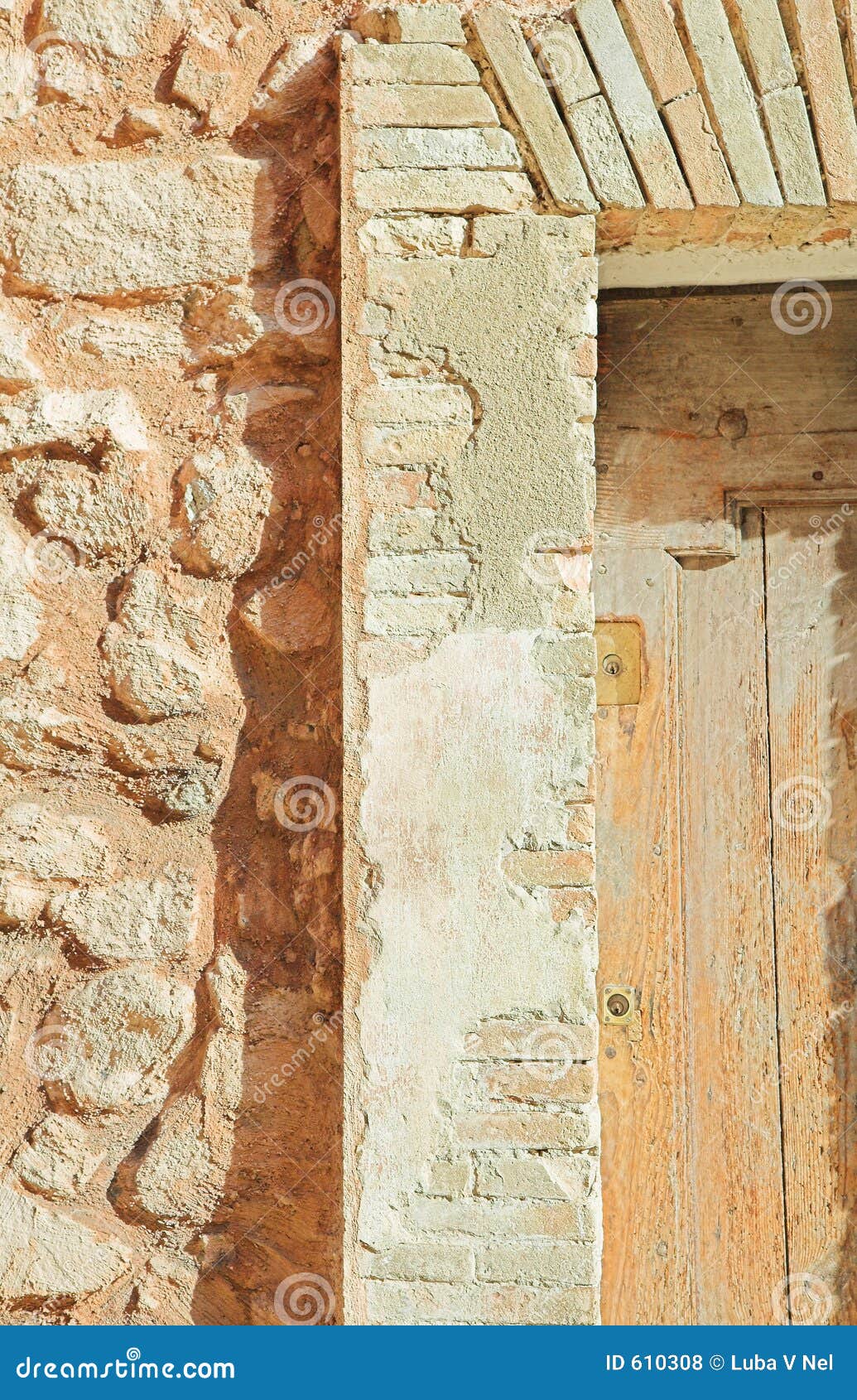 Antique Door - Detail of the Frame and Bricks Stock Photo - Image of ...