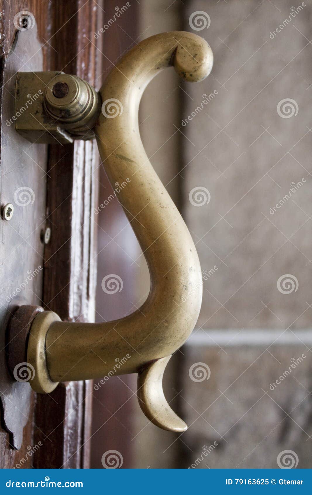 Antique Door Handle stock image. Image of closeup, detail - 79163625