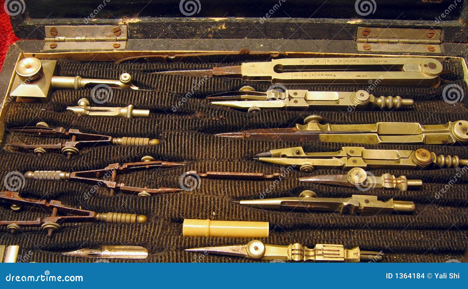 Antique Draftsman Set stock photo. Image of technical - 1364184