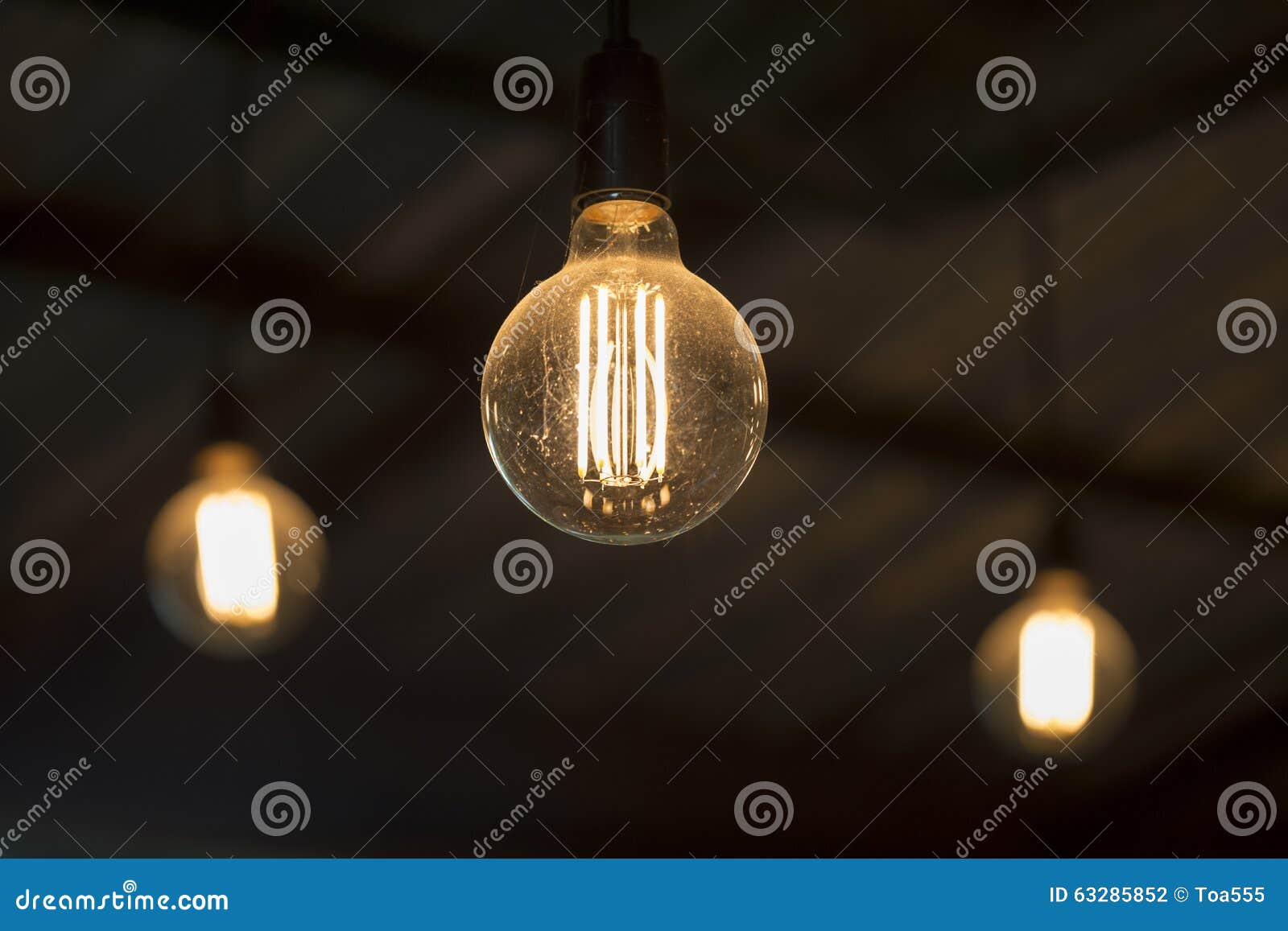 Antique Edison Style Light Bulbs Stock Photo - Image of collection ...