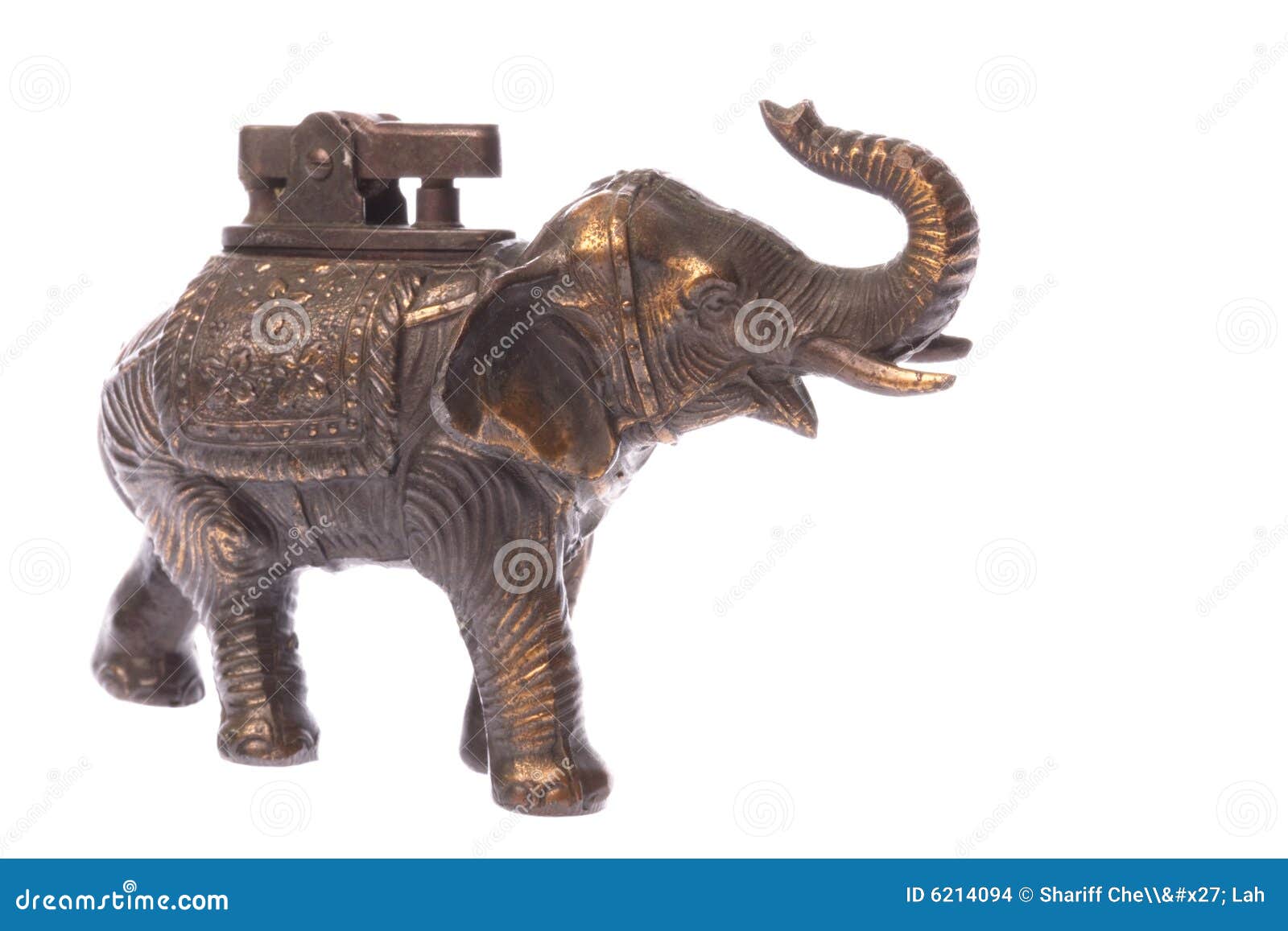 Antique Elephant Brass Lighter Stock Photo - Image of flooring, closeup ...