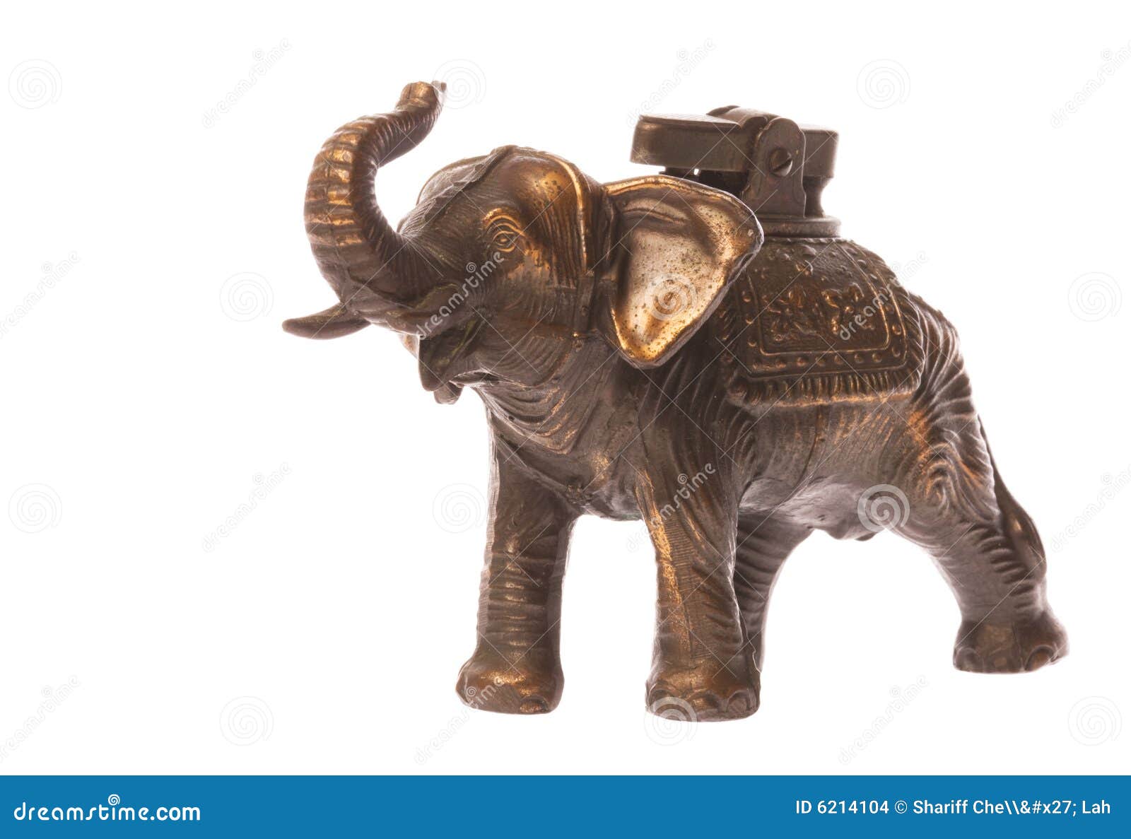 Antique Elephant Brass Lighter Stock Photo - Image of animal, material ...