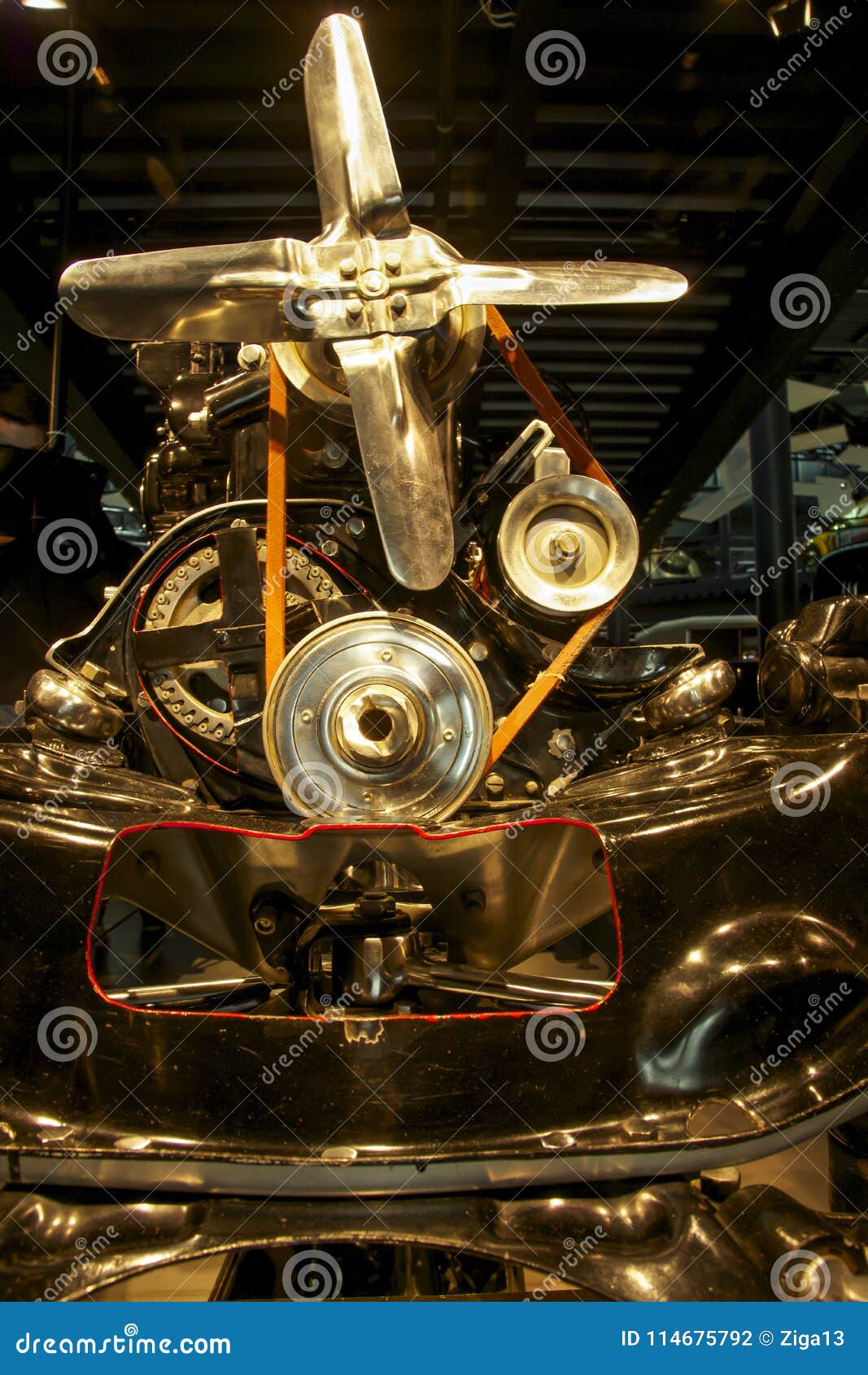 Antique Engine in the Museum Stock Photo - Image of transportation ...