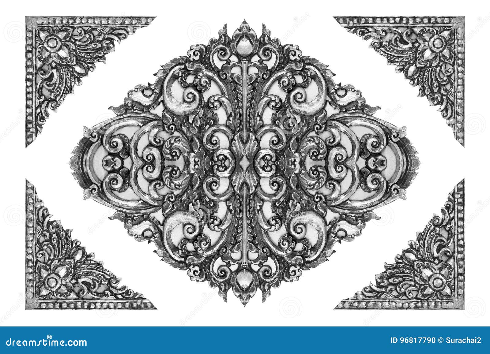 Antique Engraved Silver Background Royalty-Free Stock Photography ...