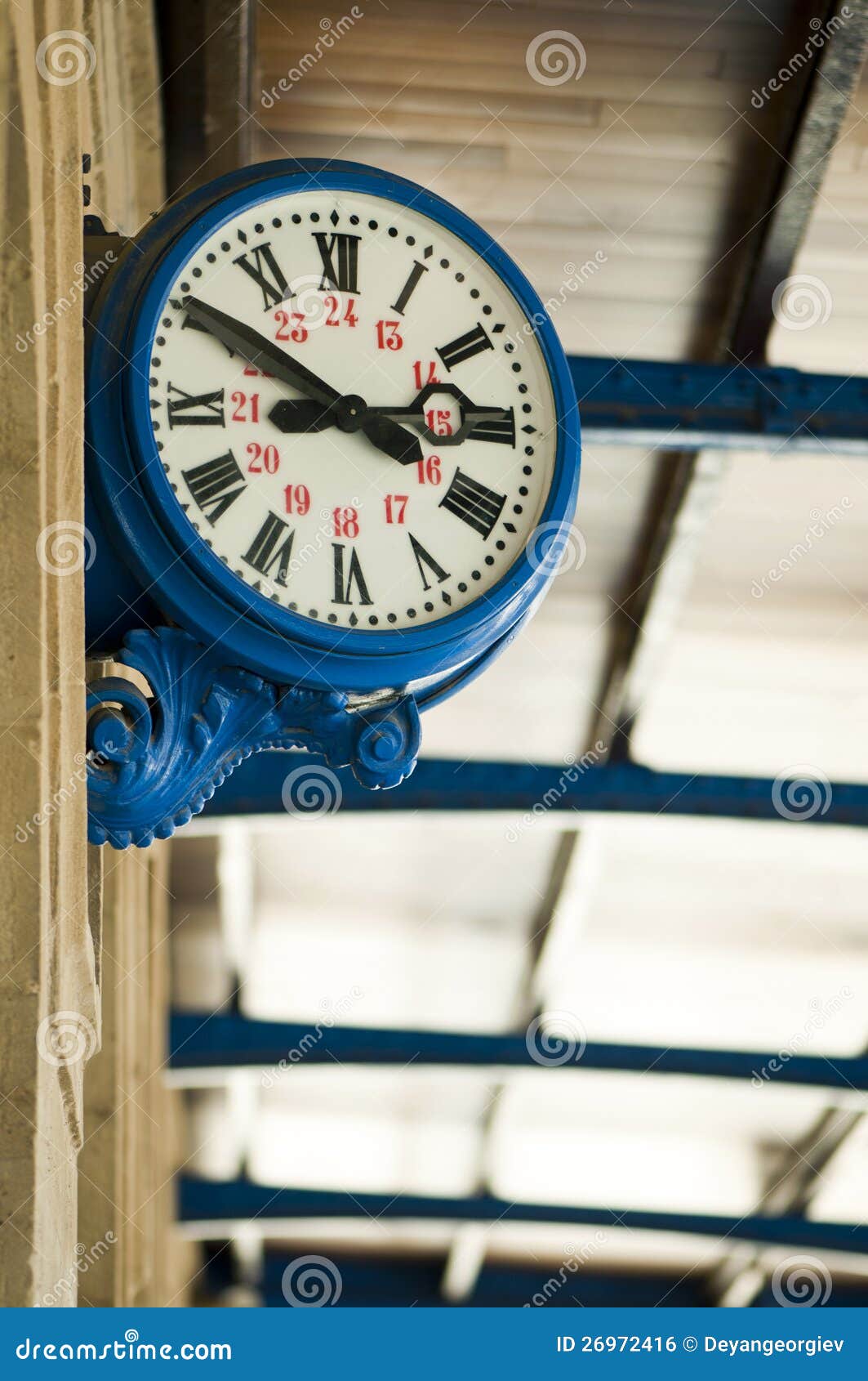 Antique external clock stock photo. Image of mechanical - 26972416