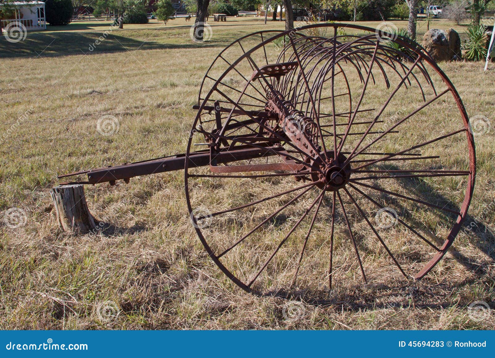 Antique farm equipment stock image. Image of rake, iron - 45694283