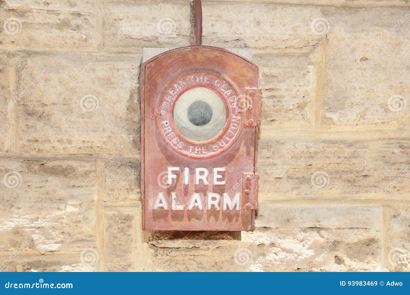 Antique Fire Alarm stock image. Image of rescue, city - 93983469