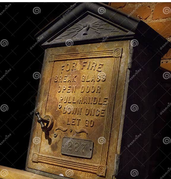 Antique fire box editorial image. Image of fire, caution - 193151235