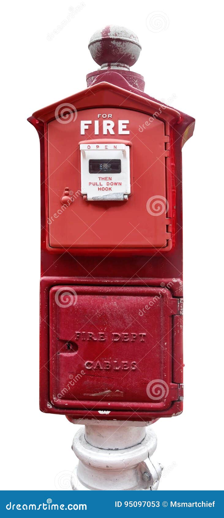 Antique Fire Call Box stock image. Image of call, isolated - 95097053