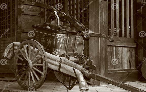 Antique fire pump. stock image. Image of pumps, antique - 54045