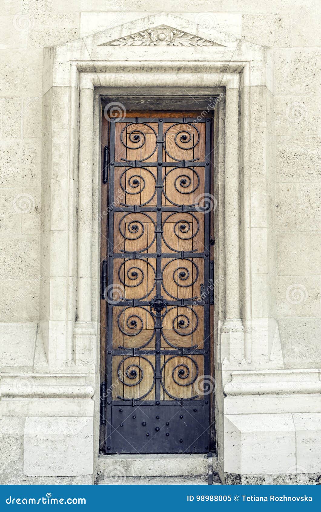 Ancient forged door. stock image. Image of surface, ancientdoor - 98988005