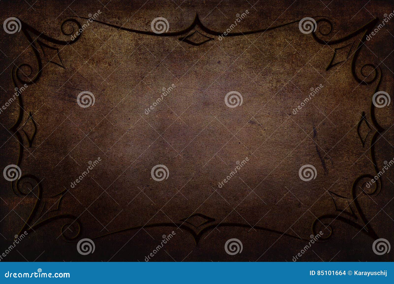 Antique Frame on Background with Texture Stock Illustration ...