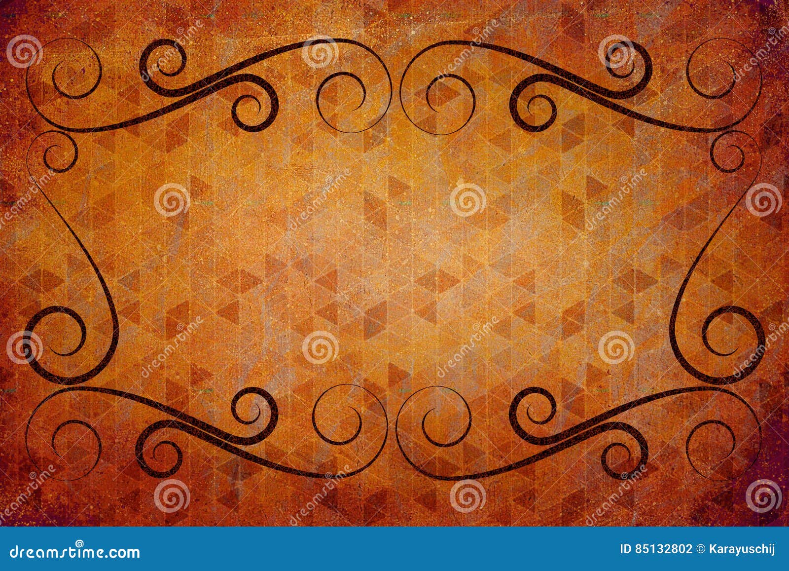 Antique Frame on Background with Texture Stock Illustration ...