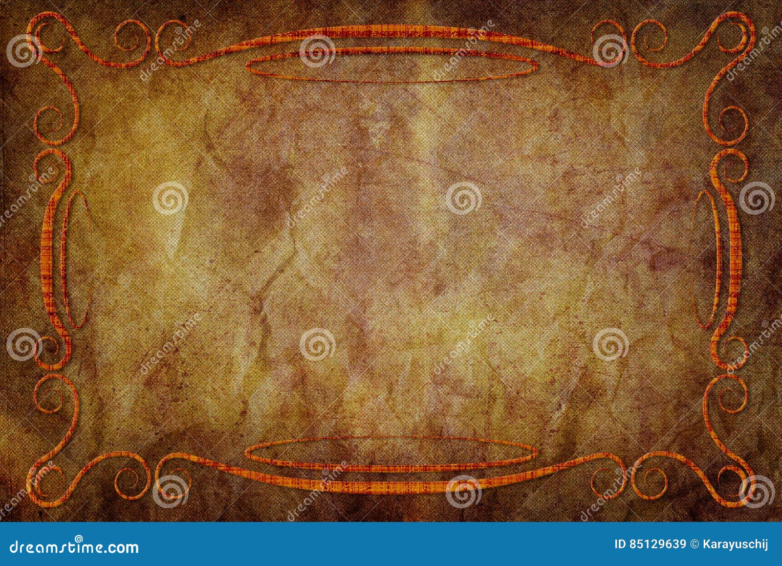 Antique Frame on Background with Texture Stock Illustration ...
