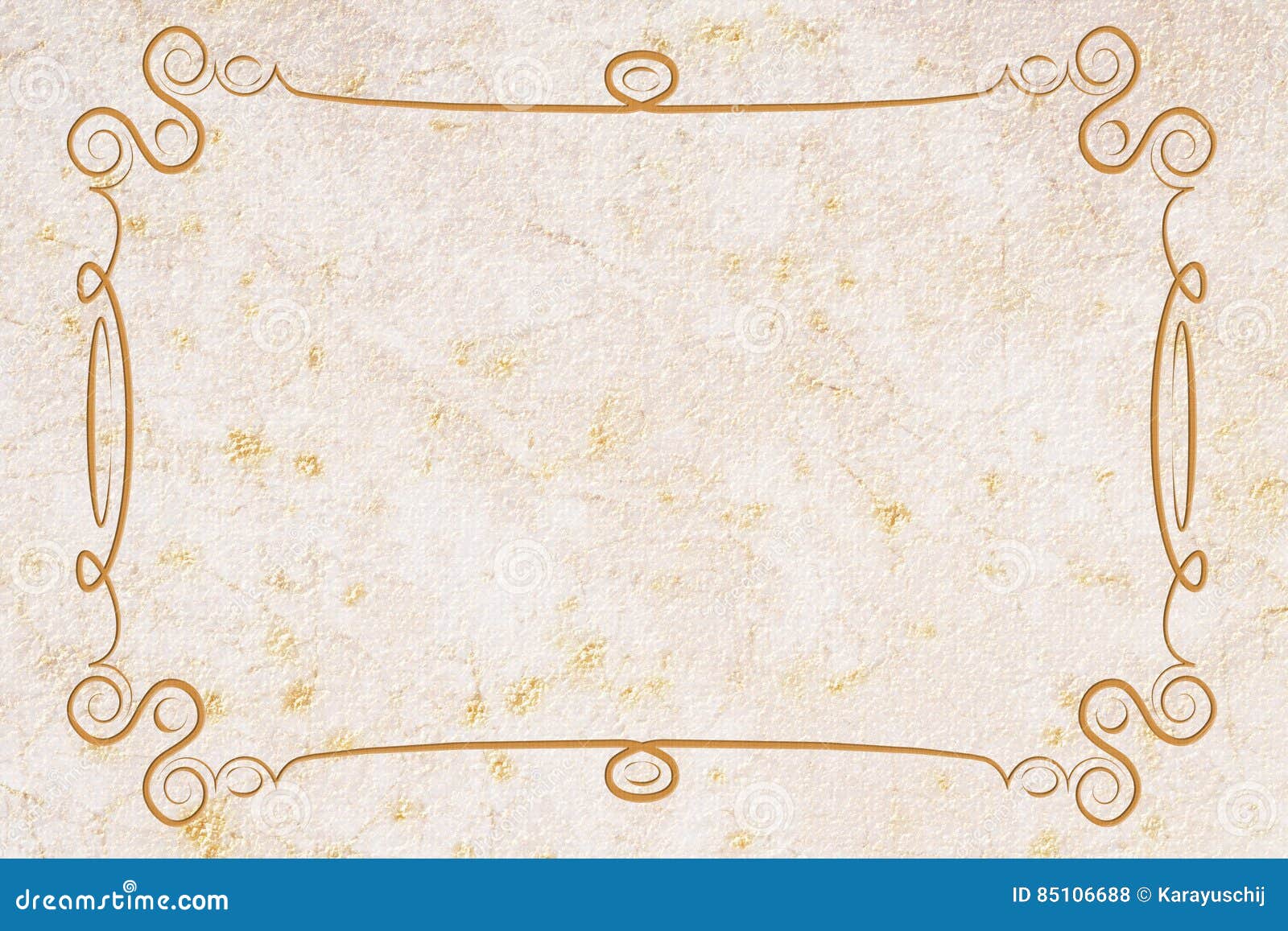 Antique Frame on Background with Texture Stock Illustration ...