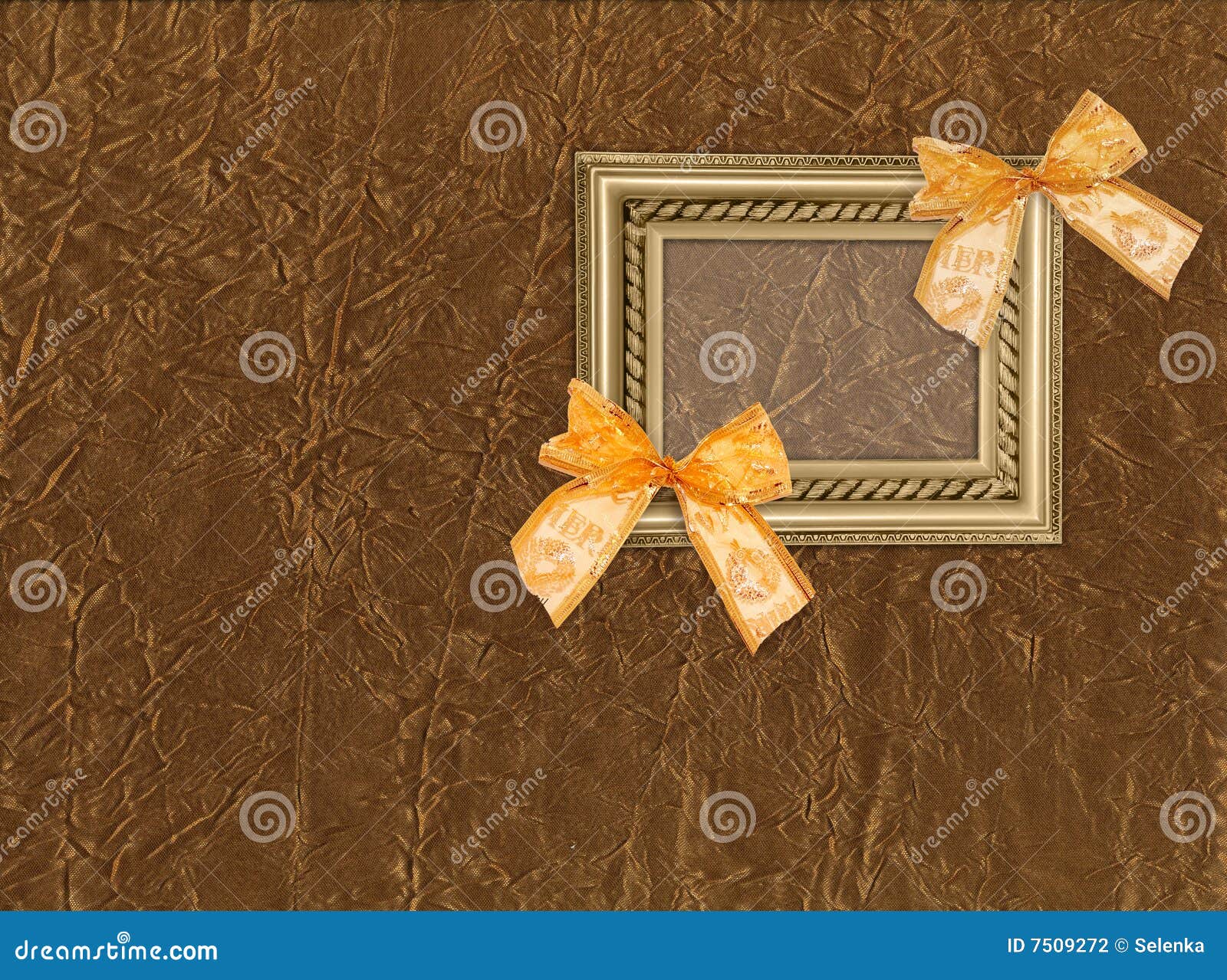 Antique frame with bows stock illustration. Illustration of photograph ...