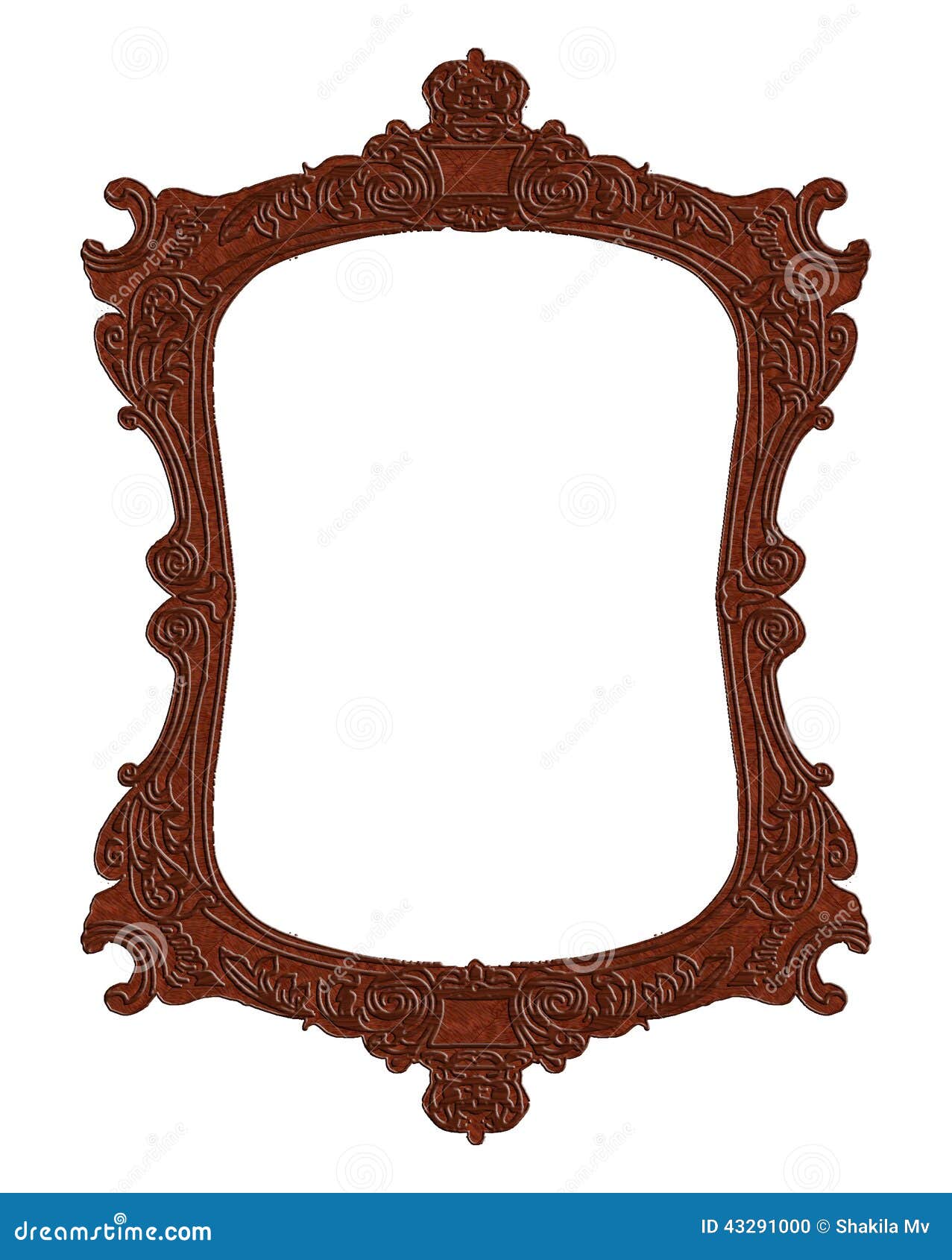 Antique frame stock photo. Image of structure, wood, isolated - 43291000