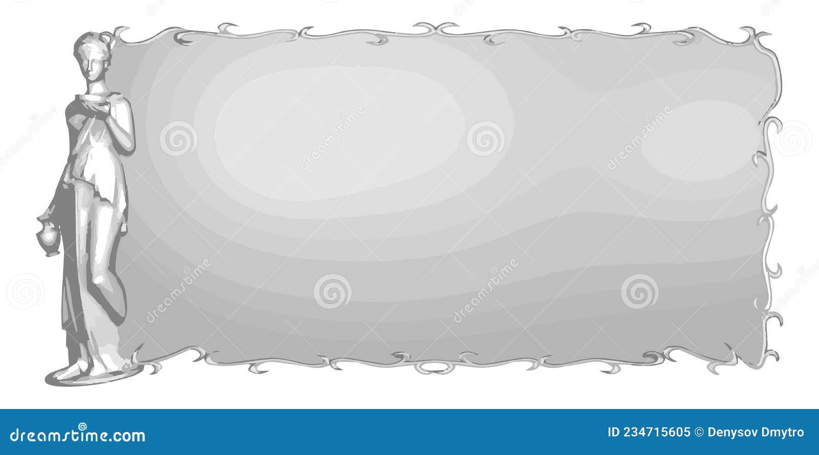 Antique Frame. Creative Frame with Ancient Fresco Stock Vector ...