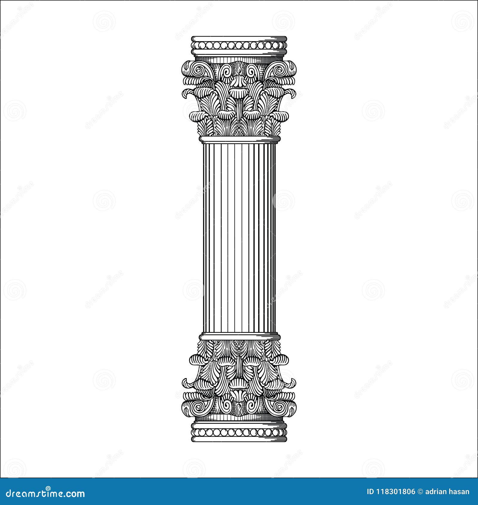 ANTIQUE FRAME PILLAR VECTOR Stock Vector - Illustration of holidays ...