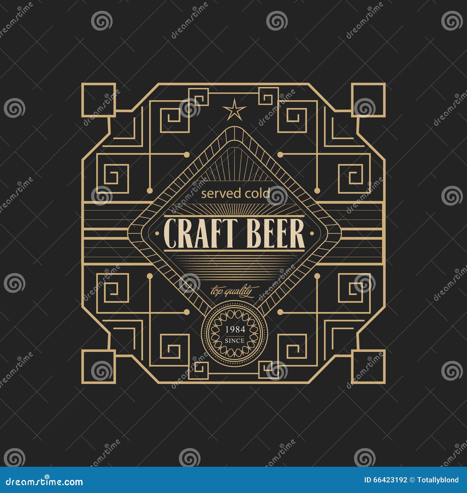 Antique Frame Vintage Border Craft Beer Label Retro Stock Vector ...
