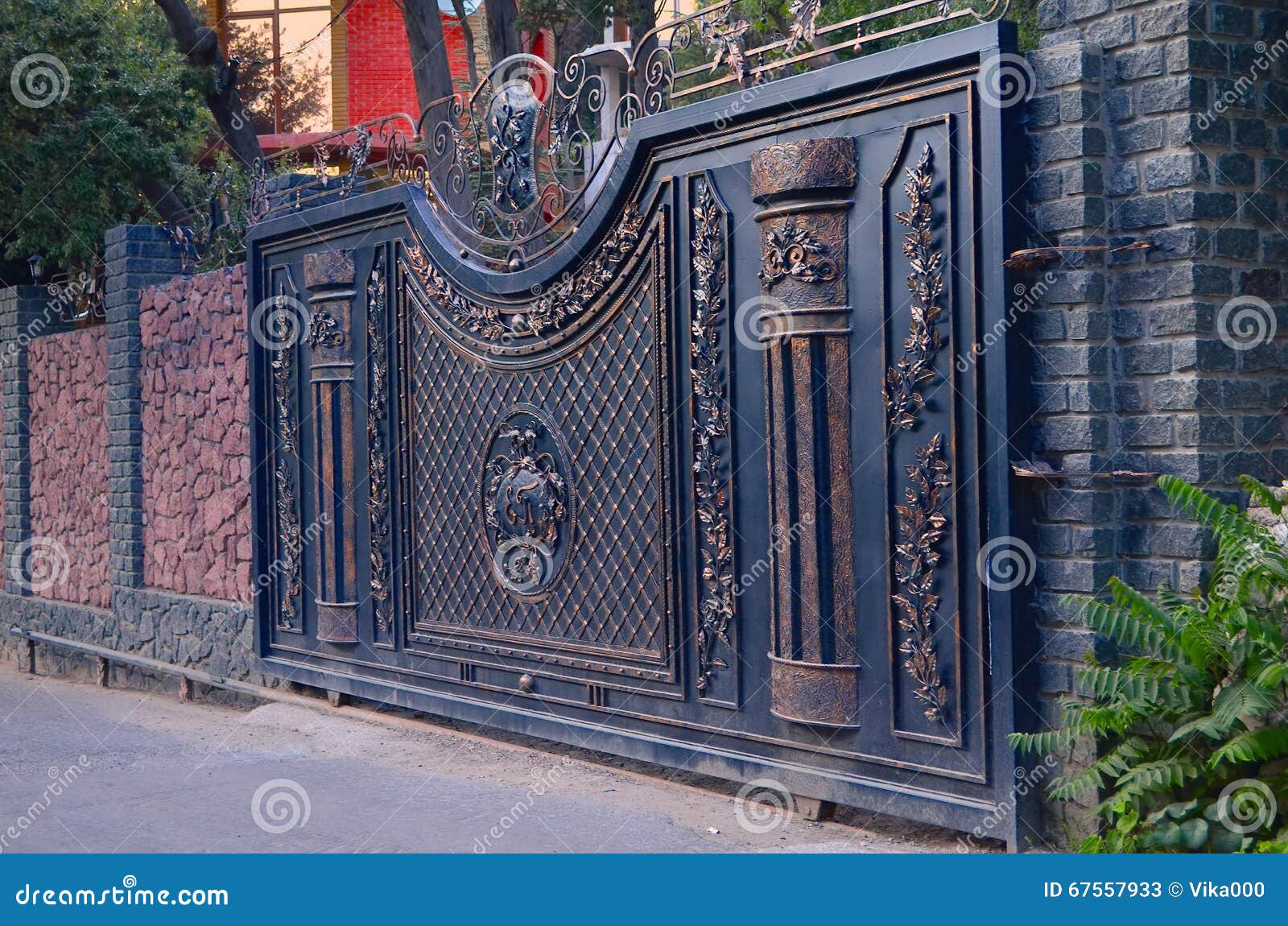 Antique gate stock image. Image of work, antique, decorated - 67557933