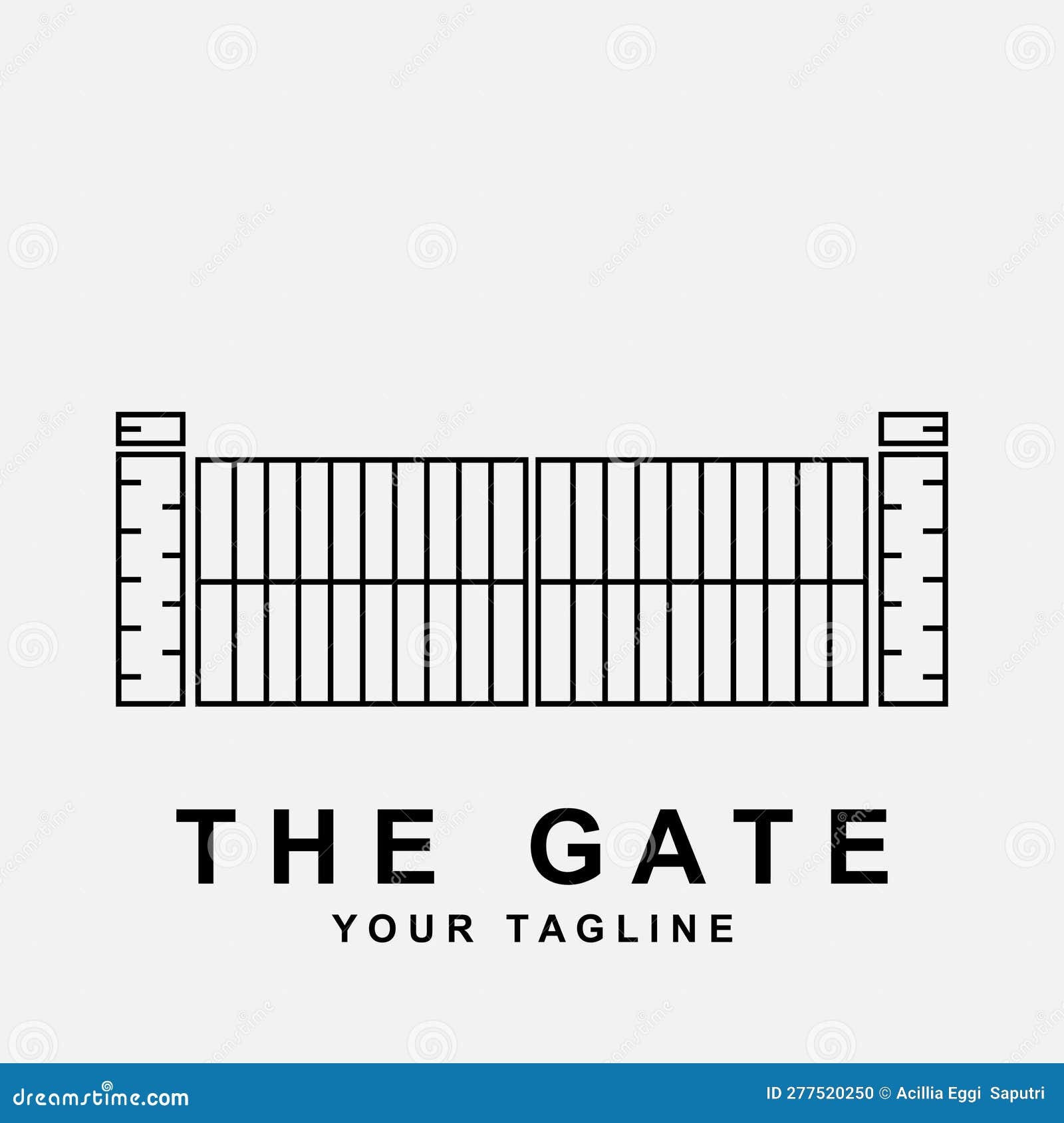 Antique Gate or Vintage Gate Logo Vector Stock Vector - Illustration of ...