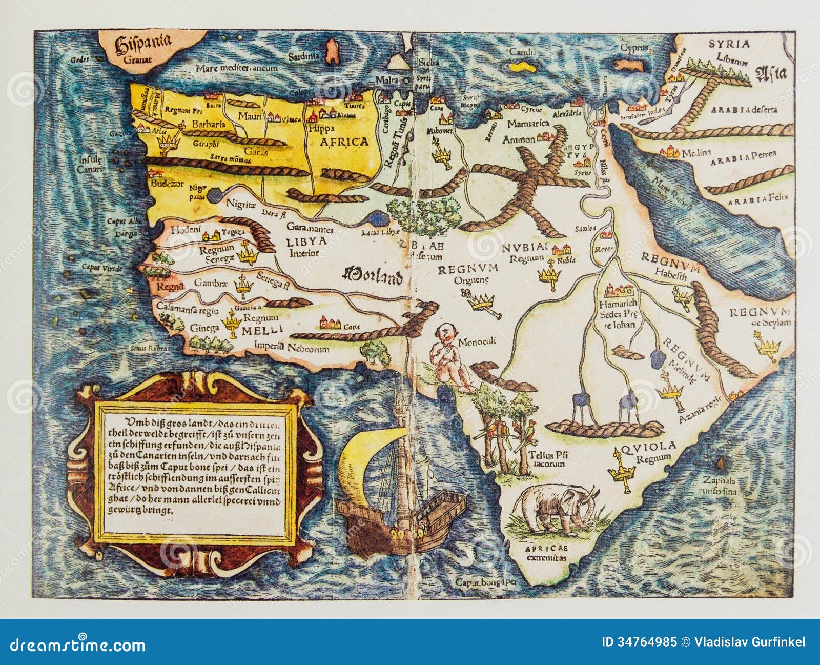 Antique German Map of Africa Stock Image - Image of voyage ... Antique German Map of Africa Stock Image - Image of voyage ...
