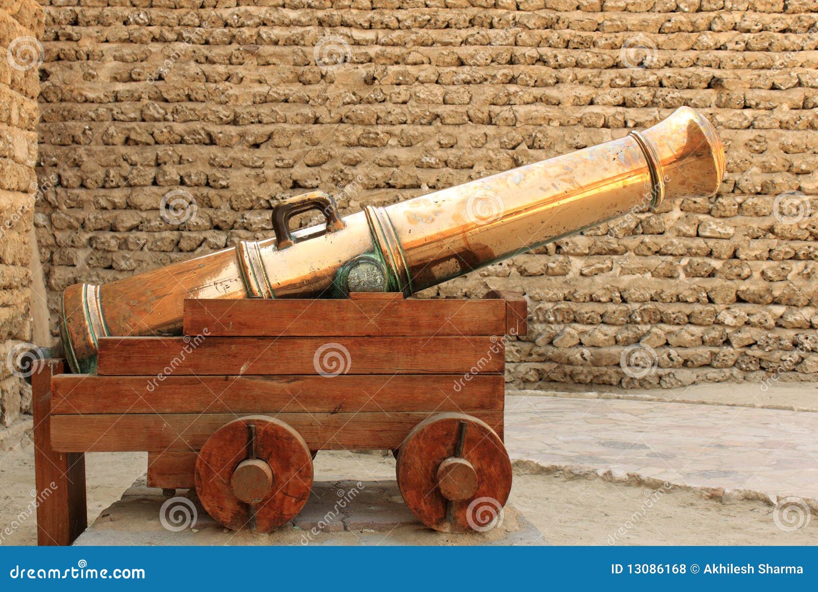 Antique Gold Cannon in Dubai Museum Editorial Stock Photo - Image of ...