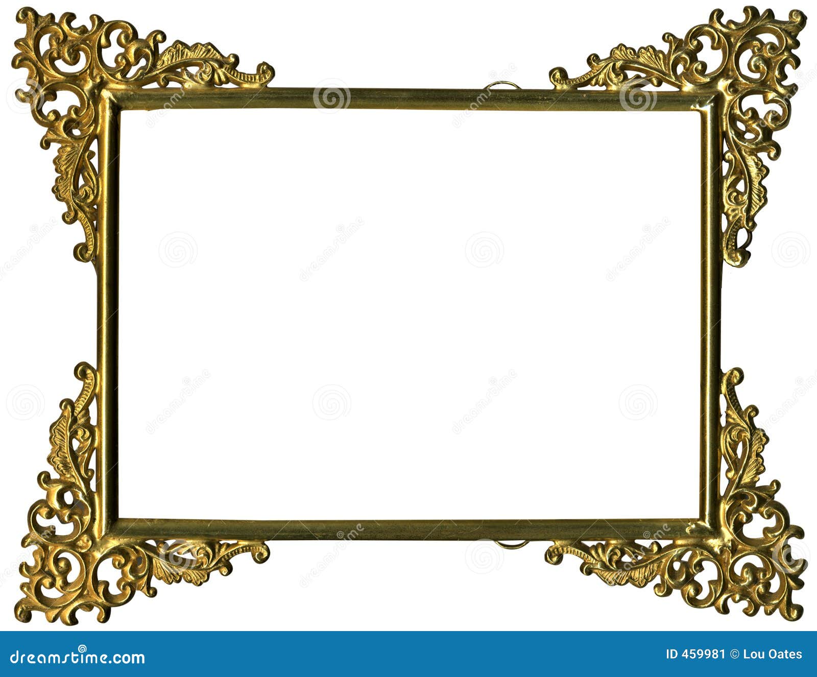 Antique Gold Frame W/complete Work Path Stock Illustration ...