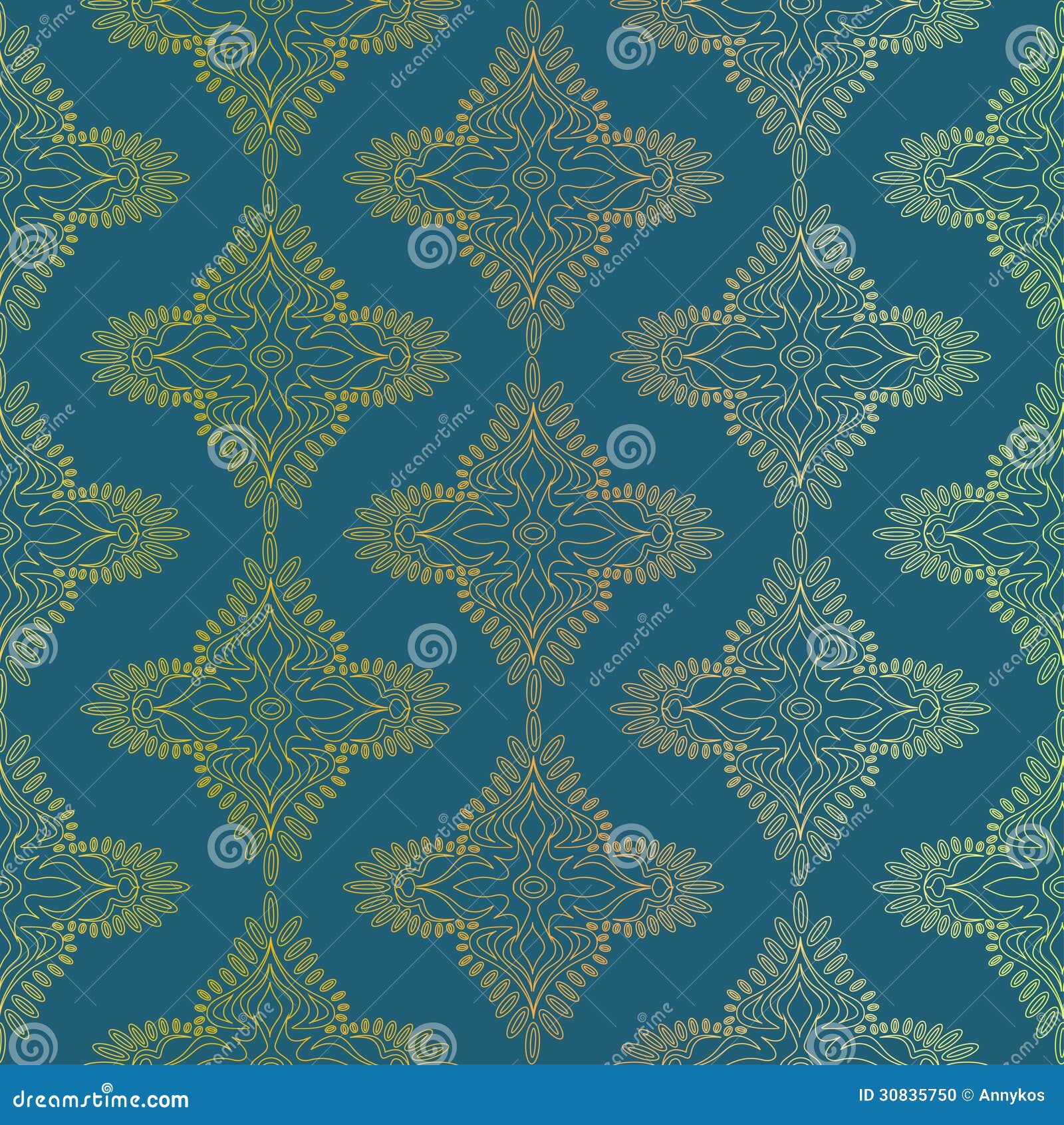 Antique Gold Seamless Pattern Stock Vector - Illustration of classic ...