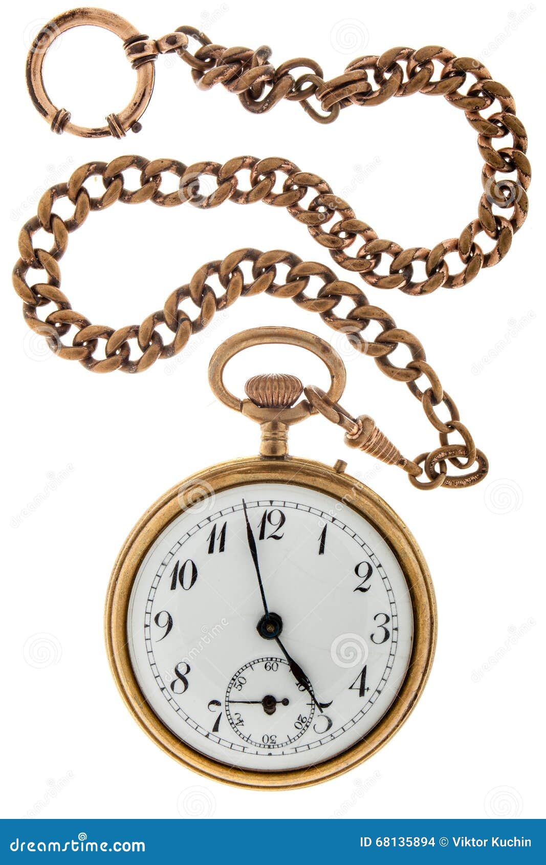Antique Gold Watch a Chain. Stock Photo - Image of background, arrow ...